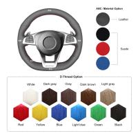 China CLA45 AMG Hand Sewn Leather Steering Wheel Cover for Mercedes Benz C43 63 AMG 2015-2018 CLS 63 AMG for sale