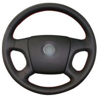China Stylish 3-Spoke Wheel Leather Steering Wheel Cover for Skoda Octavia Fabia 2005-2010 for sale
