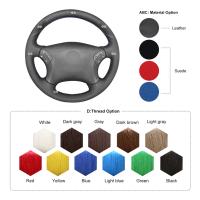 China Custom Suede Leather Steering Wheel Cover for Mercedes-Benz C-Class 2001-2007 in White for sale