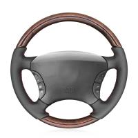China Custom Steering Wheel Cover for Mercedes Benz W220 W215 S430 S500 CL500 2000 2001 2002 2003 2004 20*15*7cm for sale