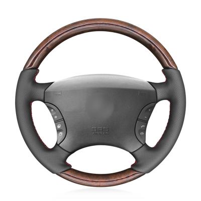 China Custom Steering Wheel Cover for Mercedes Benz W220 W215 S430 S500 CL500 2000 2001 2002 2003 2004 20*15*7cm for sale