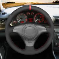 China Customize Steering Wheel Cover for Audi TT 8N Coupe A8 D2 S4 B5 S6 C5 S8 D2 Saloon for sale