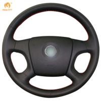 China Black Leather Steering Wheel Cover for Old Skoda Octavia 2005-2009 Fabia 2005-2010 for sale