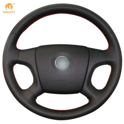 China Black Leather Steering Wheel Cover for Old Skoda Octavia 2005-2009 Fabia 2005-2010 for sale