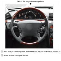 China Custom Steering Wheel Cover for Mercedes Benz W220 W215 S430 S500 CL500 2000 2001 2002 2003 2004 20*15*7cm for sale