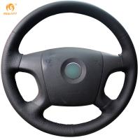 China Black Leather Steering Wheel Cover for Old Skoda Octavia 2005-2009 Fabia 2005-2010 for sale