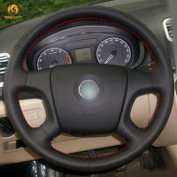 China Black Leather Steering Wheel Cover for Old Skoda Octavia 2005-2009 Fabia 2005-2010 for sale