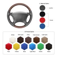 China Custom Steering Wheel Cover for Mercedes Benz W220 W215 S430 S500 CL500 2000 2001 2002 2003 2004 20*15*7cm for sale
