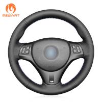 China Red Threaded Steering Wheel Cover for BMW 3 Series E82 E87 E88 E90 LCI E91 M3 E92 E93 125i 325i 335i for sale