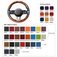 China Mercedes-Benz A B C E CLS GLE Class EQC 202 2018 2019 2020 Black Leather Steering Wheel Cover for sale