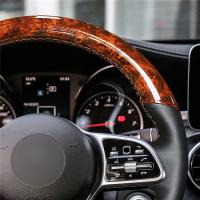 China Mercedes-Benz A B C E CLS GLE Class EQC 202 2018 2019 2020 Black Leather Steering Wheel Cover for sale