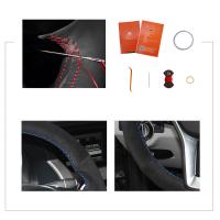China Suede Black Custom Steering Wheel Cover For Mercedes Benz A GLA C CLA Class 2013-2016 for sale