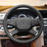 China Customized PU Leather Steering Wheel Cover for Mercedes-Benz E-Class W212 E 200 260 300 for sale