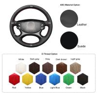 China Custom Leather Steering Cover for Mercedes-Benz CLK 200 240 280 350 SL350 2004-2007 for sale