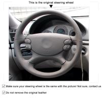 China Custom Leather Steering Cover for Mercedes-Benz CLK 200 240 280 350 SL350 2004-2007 for sale