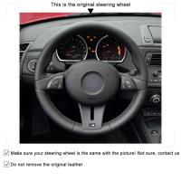 China Custom Steering Wheel Cover for BMW Z4 2007-2019 DIY Hand Stitch Car Accessories Gift for sale