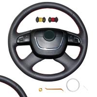 China Skoda Octavia a5 Superb Fabia 2012 2013 2014 Artificial Leather Steering Wheel Cover for sale