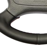 China Green Thread Leather Steering Wheel Wrap for Mercedes Benz W140 S320 350 420 1994-1995 for sale