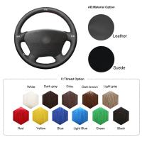 China 1998-2005 M-Class W163 Custom Genuine Leather Steering Wheel Cover for Mercedes-Benz for sale