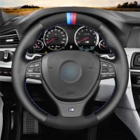 China 3-Spoke Wheel Custom Hand Stitching Suede Leather Steering Cover for BMW F07 F12 F13 for sale