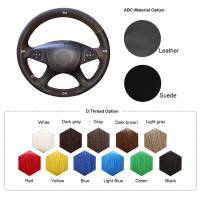 China Mercedes-Benz W204 C-Class Fan Club Design Style Custom Leather Steering Wheel Cover for sale
