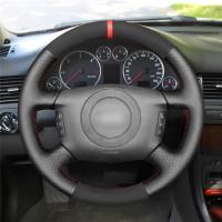 China Comfortable PU Leather Steering Wheel Cover for Audi A4 A6 A8 L Allroad 1998-2005 for sale