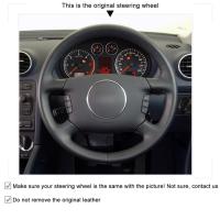 China Comfortable PU Leather Steering Wheel Cover for Audi A4 A6 A8 L Allroad 1998-2005 for sale