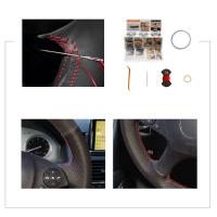 China Mercedes-Benz W204 C-Class Fan Club Design Style Custom Leather Steering Wheel Cover for sale