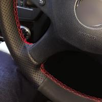 China Mercedes-Benz W204 C-Class Fan Club Design Style Custom Leather Steering Wheel Cover for sale