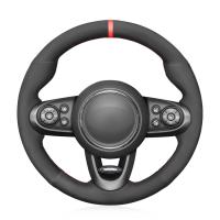 China Suede Steering Wheel Cover for Mini Hatchback JCW F56 Clubman Convertible Countryman Cooper Black for sale