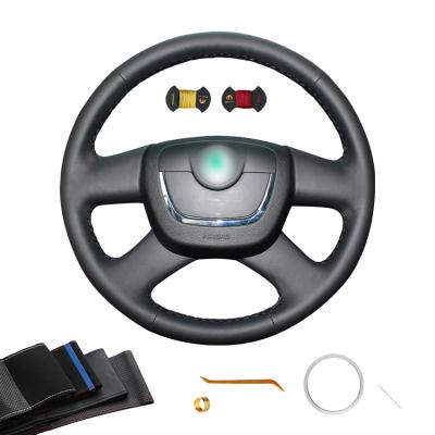 China Steering Wheel Cover for Skoda Octavia Superb Fabia Yeti 2009 2010 2011 2012 2013 for sale