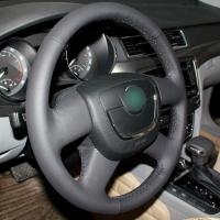 China Steering Wheel Cover for Skoda Octavia Superb Fabia Yeti 2009 2010 2011 2012 2013 for sale