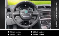 China Steering Wheel Cover for Skoda Octavia Superb Fabia Yeti 2009 2010 2011 2012 2013 for sale