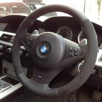 China Leather Steering Wheel Cover for BMW E60 M5 525i 530i 540i 545i 550i 650i E61 E63 E64 M Sport M6 for sale