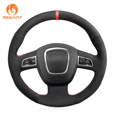 China Hand Sewing Soft Suede Steering Wheel Cover for Audi A3 8P Sportback A4 B8 Avant A5 A8 Q5 Q7 S4 S5 S6 S8 RS4 for sale