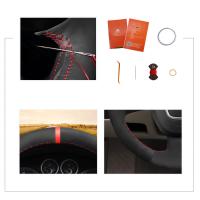 China Hand Sewing Soft Suede Steering Wheel Cover for Audi A3 8P Sportback A4 B8 Avant A5 A8 Q5 Q7 S4 S5 S6 S8 RS4 for sale