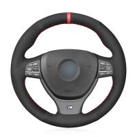China Black Soft Suede Steering Wheel Cover for BMW M Sport F10 M5 F11 Touring F07 F12 F13 F06 F01 F02 for sale