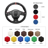 China Hand Sewing Soft Suede Steering Wheel Cover for Audi A3 8P Sportback A4 B8 Avant A5 A8 Q5 Q7 S4 S5 S6 S8 RS4 for sale