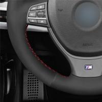 China Black Soft Suede Steering Wheel Cover for BMW M Sport F10 M5 F11 Touring F07 F12 F13 F06 F01 F02 for sale