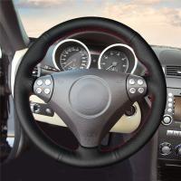China Genuine Leather Steering Wheel Cover for Mercedes Benz W170 W171 SLK 200 200K 280 350 2004 2005 2006 2007 2008 C230 Sport for sale