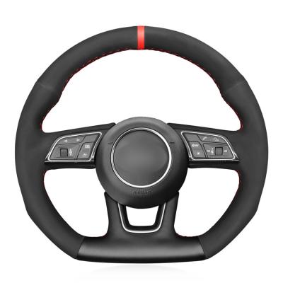 China Leather Suede Steering Wheel Cover for Audi A1 A3 8V A4 A5 Avant RS3 RS5 S3 S4 S5 Q2 for sale