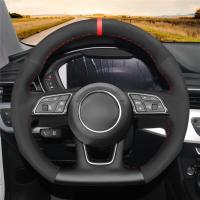 China Leather Suede Steering Wheel Cover for Audi A1 A3 8V A4 A5 Avant RS3 RS5 S3 S4 S5 Q2 for sale