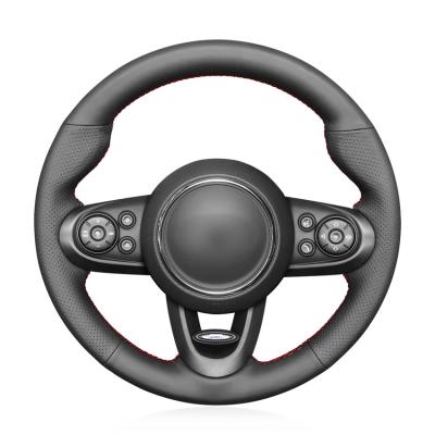 China Mini Hatchback F56 JCW Clubman Convertible Countryman Handmade PU Leather Steering Wheel Cover for sale