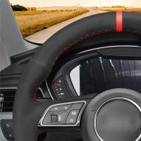 China Leather Suede Steering Wheel Cover for Audi A1 A3 8V A4 A5 Avant RS3 RS5 S3 S4 S5 Q2 for sale
