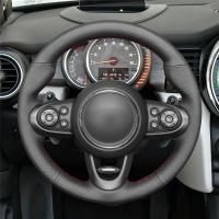 China Mini Hatchback F56 JCW Clubman Convertible Countryman Handmade PU Leather Steering Wheel Cover for sale