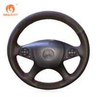 China Maroon Steering Wheel Cover for Mercedes Benz W204 2007-2010 C280 C230 C180 C260 C200 C300 for sale