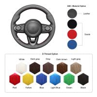 China Mini Hatchback F56 JCW Clubman Convertible Countryman Handmade PU Leather Steering Wheel Cover for sale