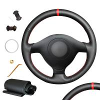 China Coffee Suede Custom Steering Wheel Cover for VW Golf 4 Passat B5 Polo Bora GTI Jetta for sale