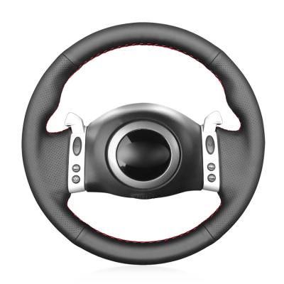 China Mini Cooper Hatchback R50 R52 R53 2001-2006 Convertible 2004-2008 Gray Thread Steering Wheel Cover for sale