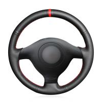 China Coffee Suede Custom Steering Wheel Cover for VW Golf 4 Passat B5 Polo Bora GTI Jetta for sale
